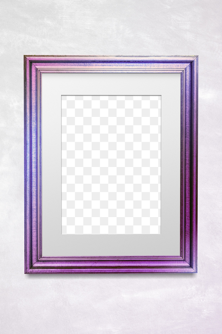 Purple photo frame mockup wall | Premium PNG - rawpixel