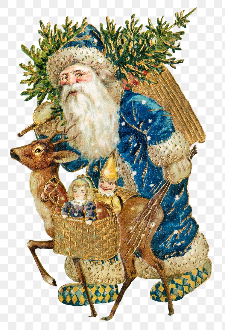 Santa Claus blue costume sticker | Premium PNG Sticker - rawpixel