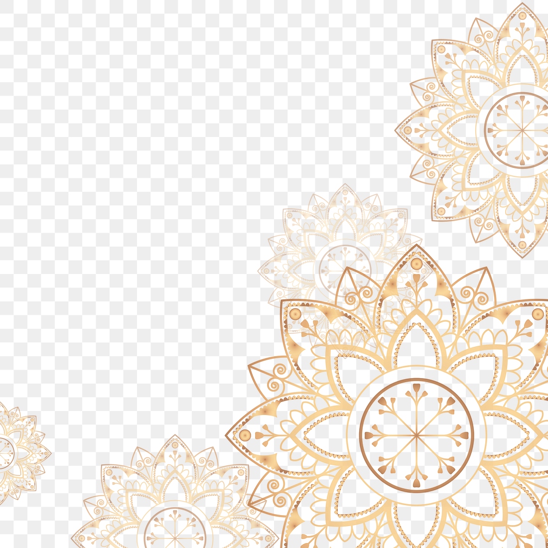 Golden arabesque patterned design element | Premium PNG - rawpixel