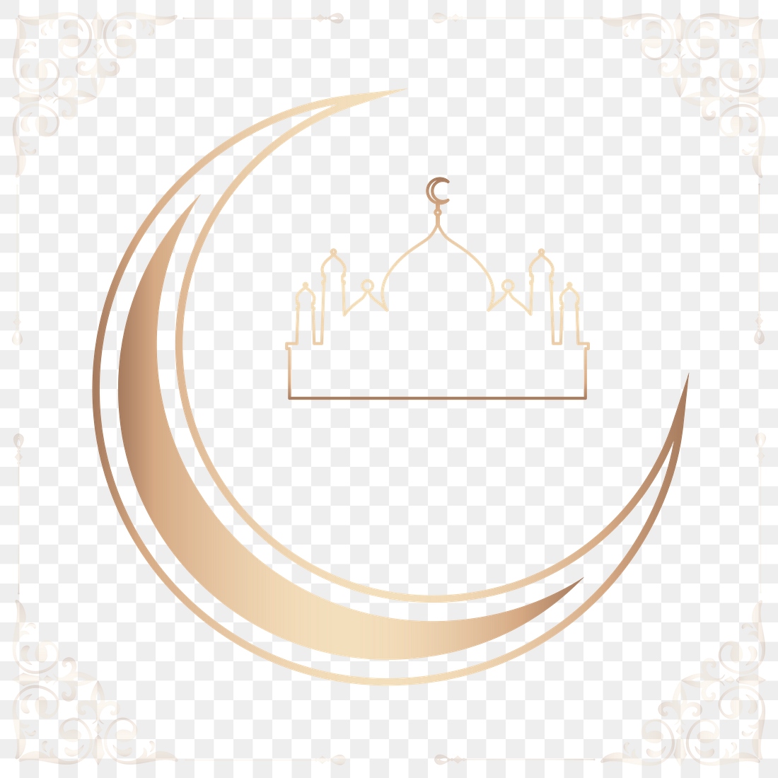 Golden Islamic crescent moon transparent | Premium PNG Sticker - rawpixel