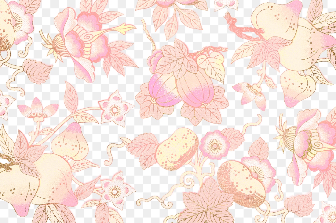 Pink floral patterned background design | Premium PNG - rawpixel