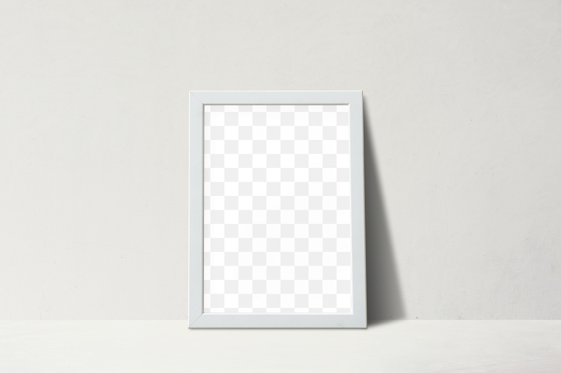White picture frame leaning beige | Premium PNG - rawpixel