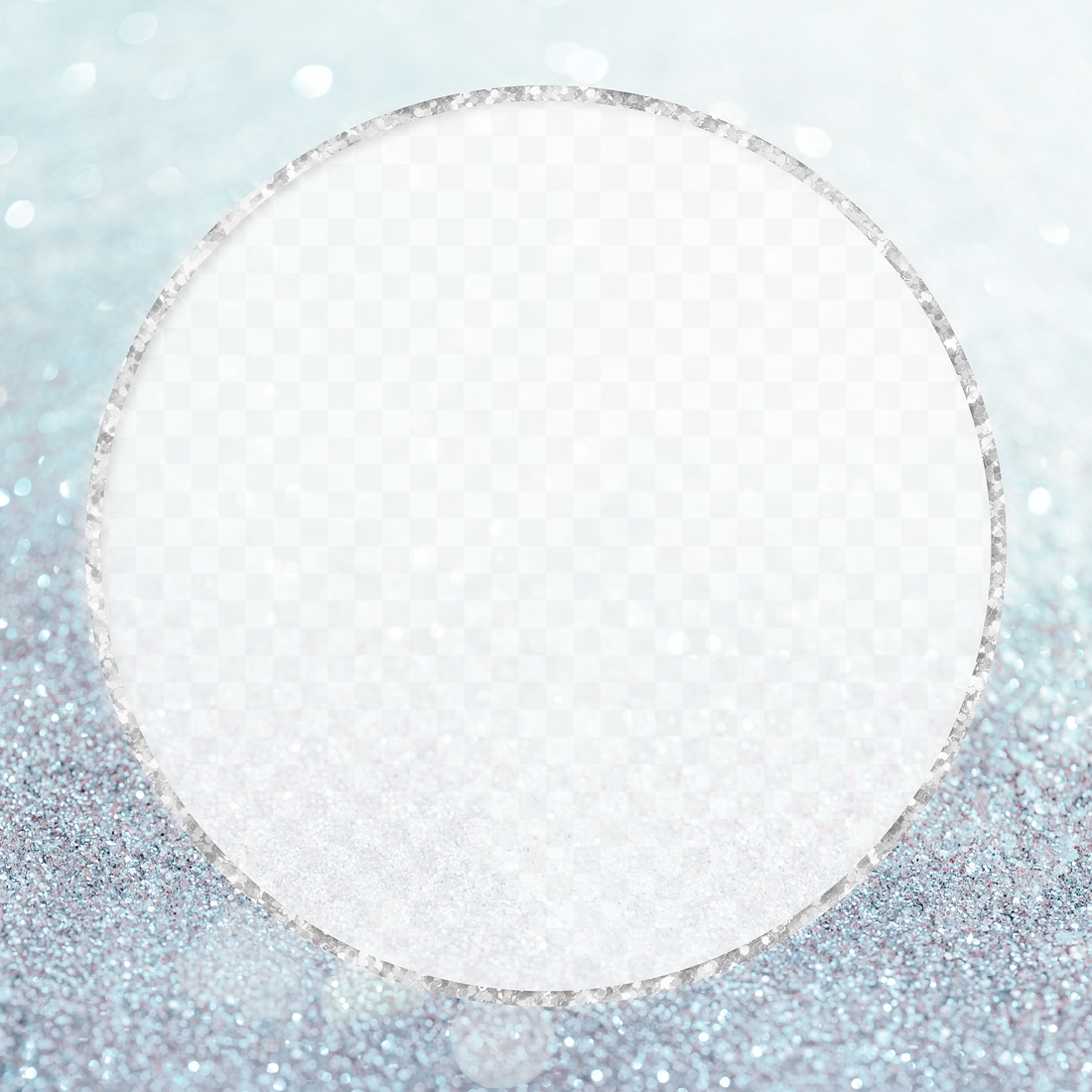 Silver glittery round frame transparent | Premium PNG - rawpixel