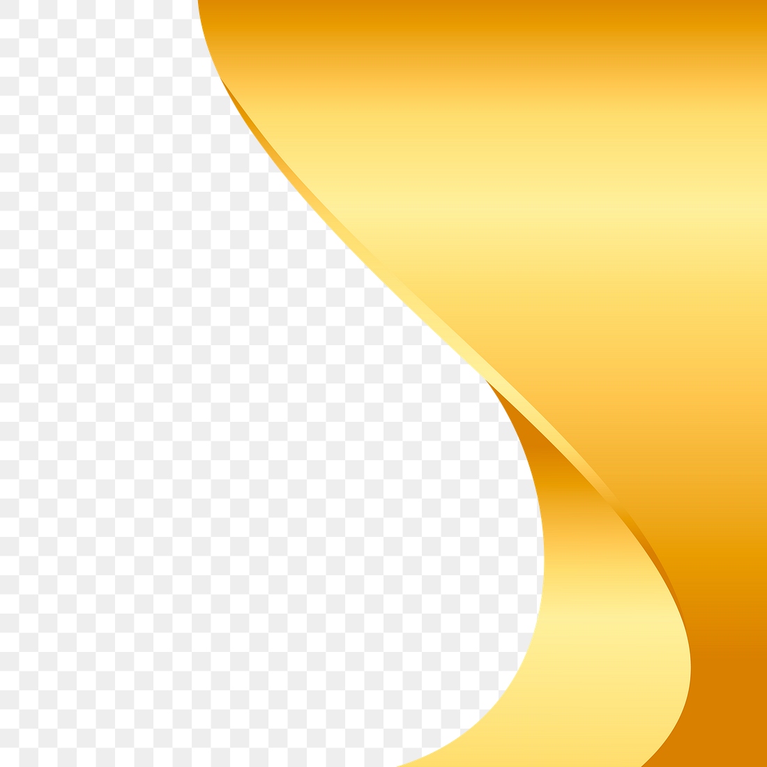 Gold wavy design element | Premium PNG Sticker - rawpixel