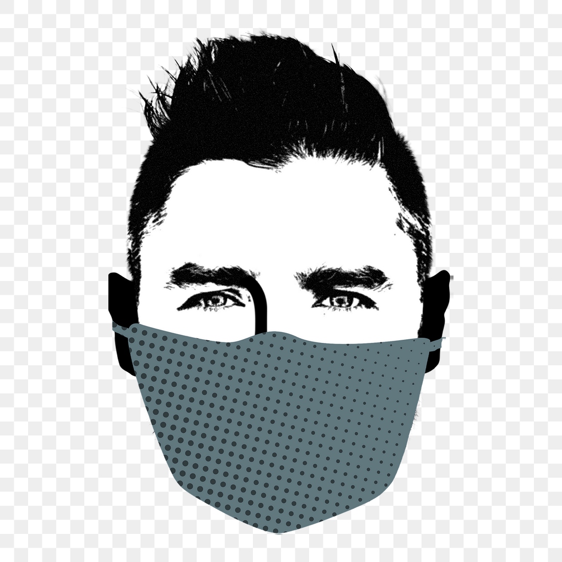 Man wearing face mask coronavirus | Premium PNG Sticker - rawpixel