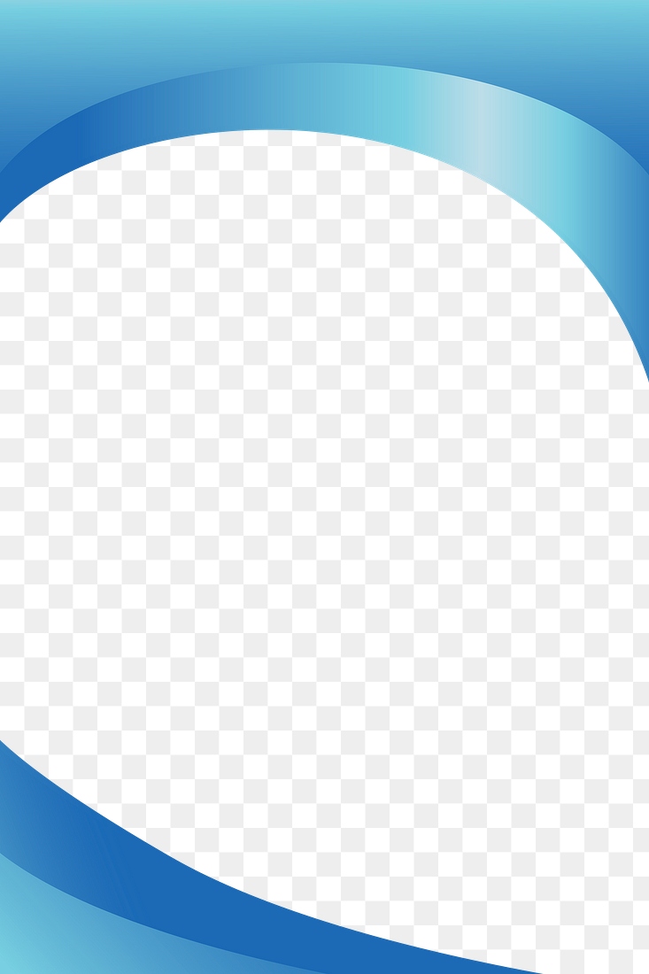 Blue curved border design element | Premium PNG - rawpixel