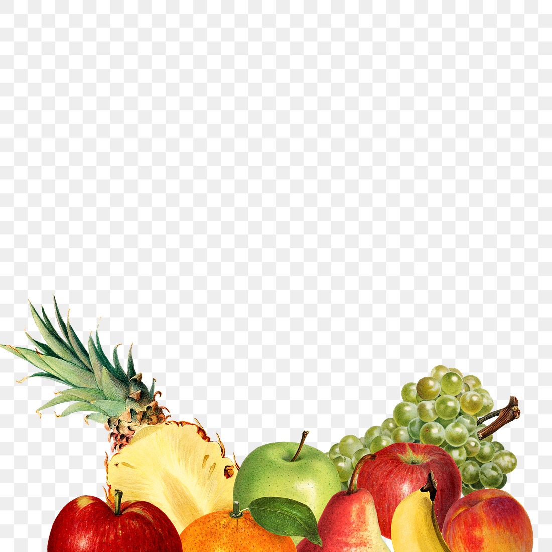 Hand drawn mixed tropical fruits | Premium PNG - rawpixel