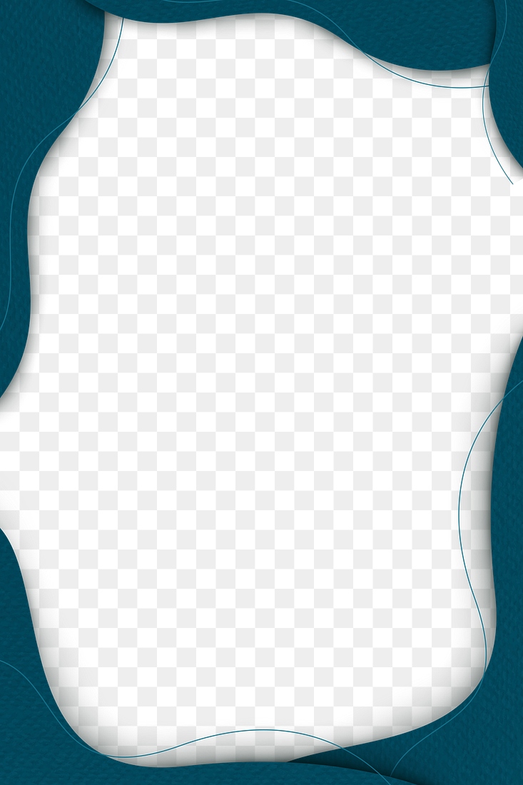 Blue paper craft textured frame | Premium PNG - rawpixel