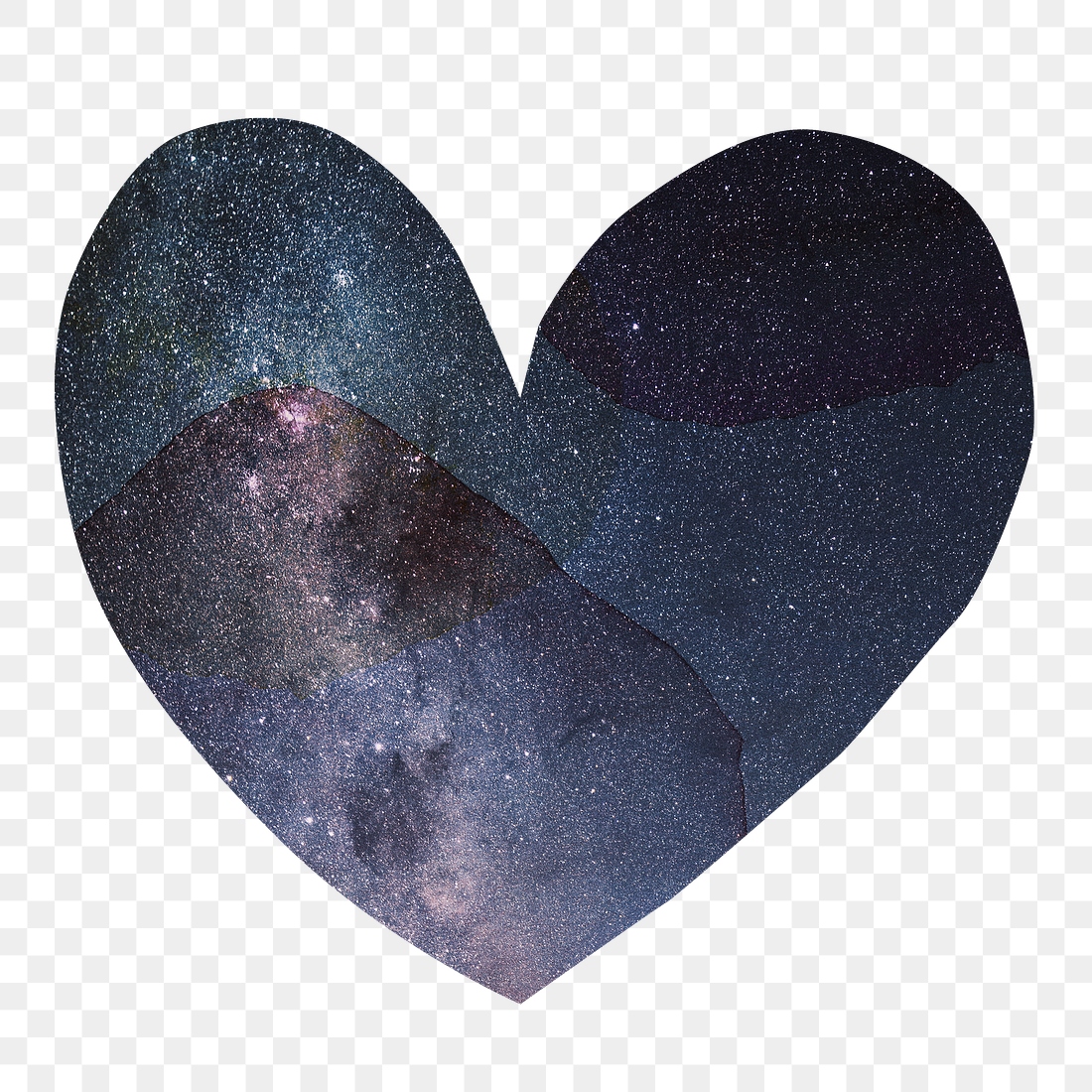 Heart shaped space patterned design | Premium PNG Sticker - rawpixel