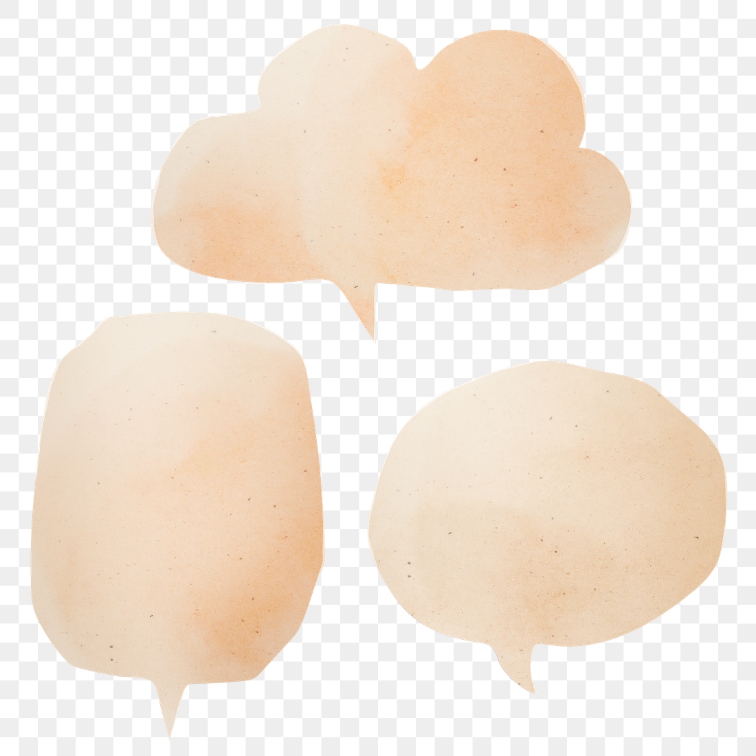 Beige speech bubble set design | Premium PNG - rawpixel