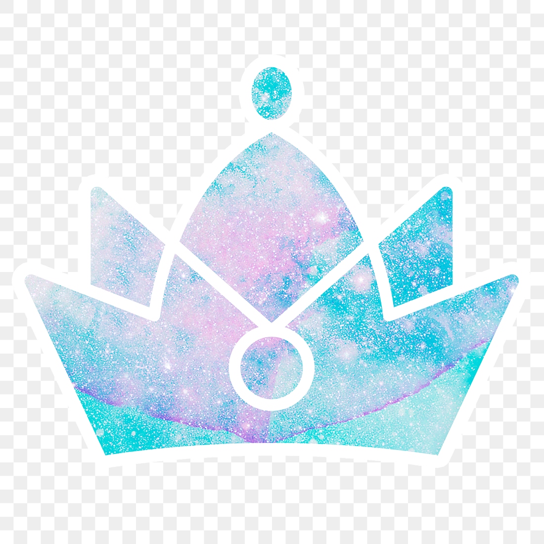 Blue textured paper crown sticker | Premium PNG Sticker - rawpixel
