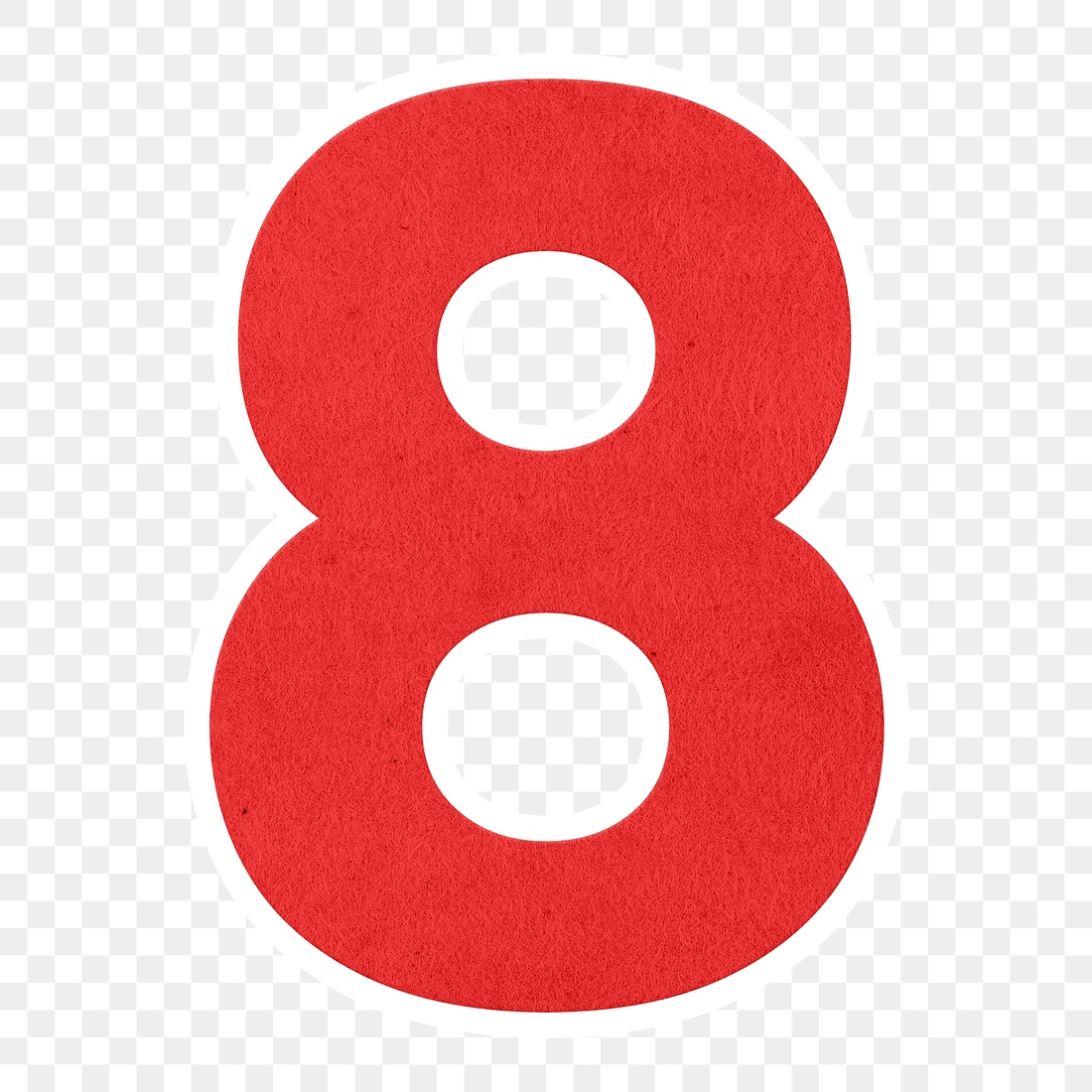Red number eight sticker design | Premium PNG Sticker - rawpixel