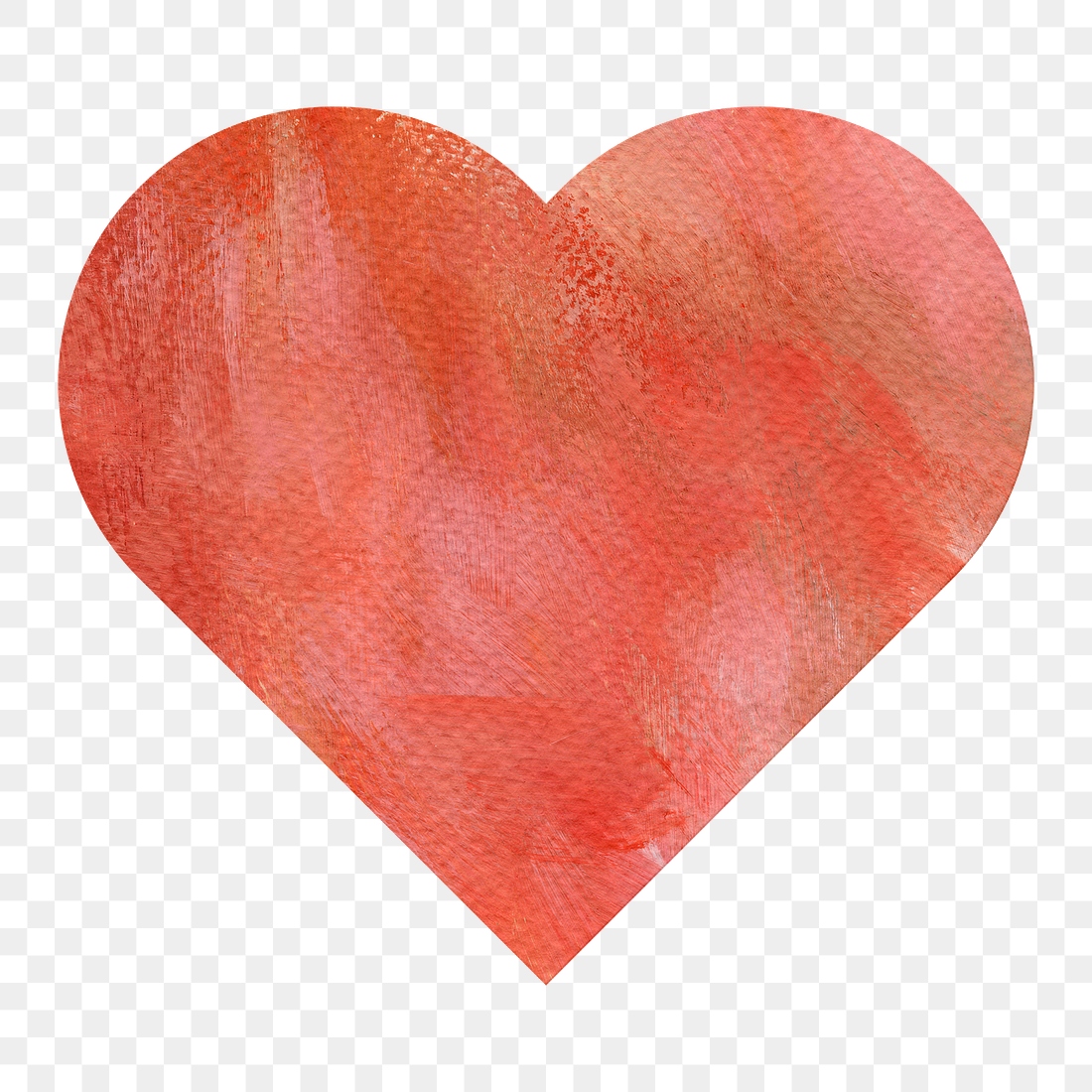 Watercolor textured paper heart shaped | Premium PNG Sticker - rawpixel