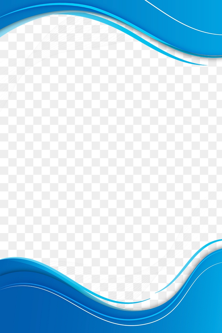 Blue curve frame template design | Premium PNG - rawpixel