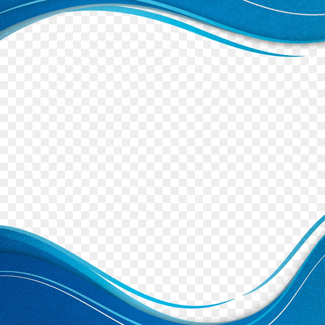 Blue curve frame template design | Premium PNG - rawpixel