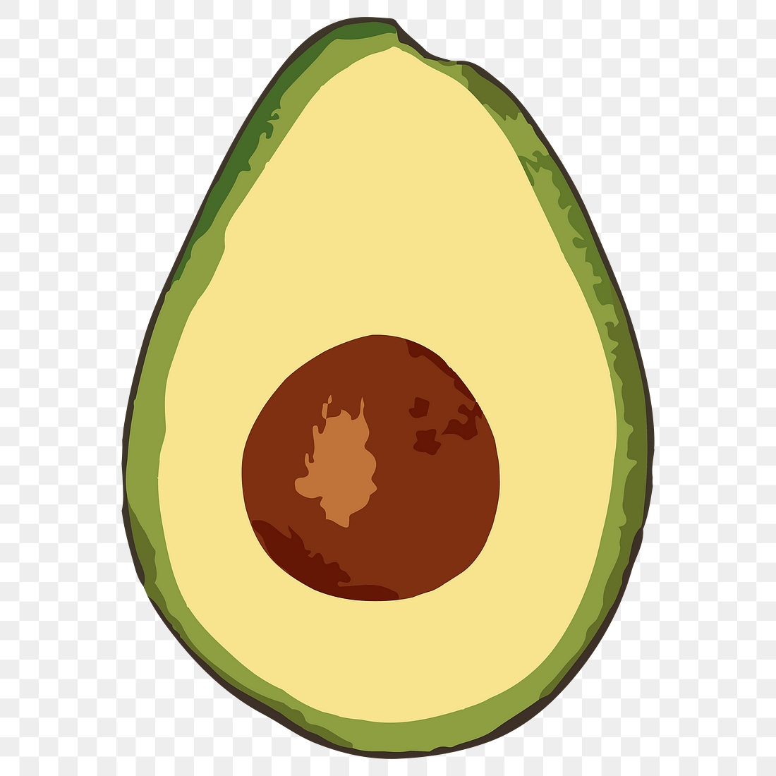 Vectorized avocado sticker overlay design | Premium PNG Sticker - rawpixel