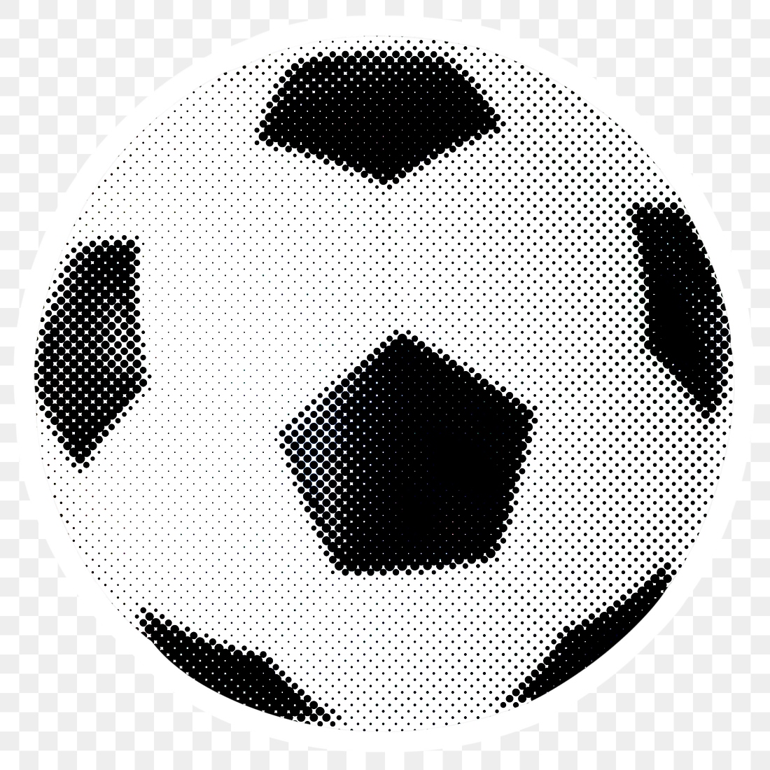 Halftone football sticker | Premium PNG Sticker - rawpixel