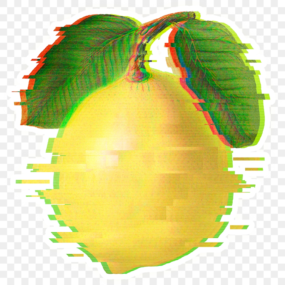 Lemon glitch effect sticker overlay | Premium PNG Sticker - rawpixel