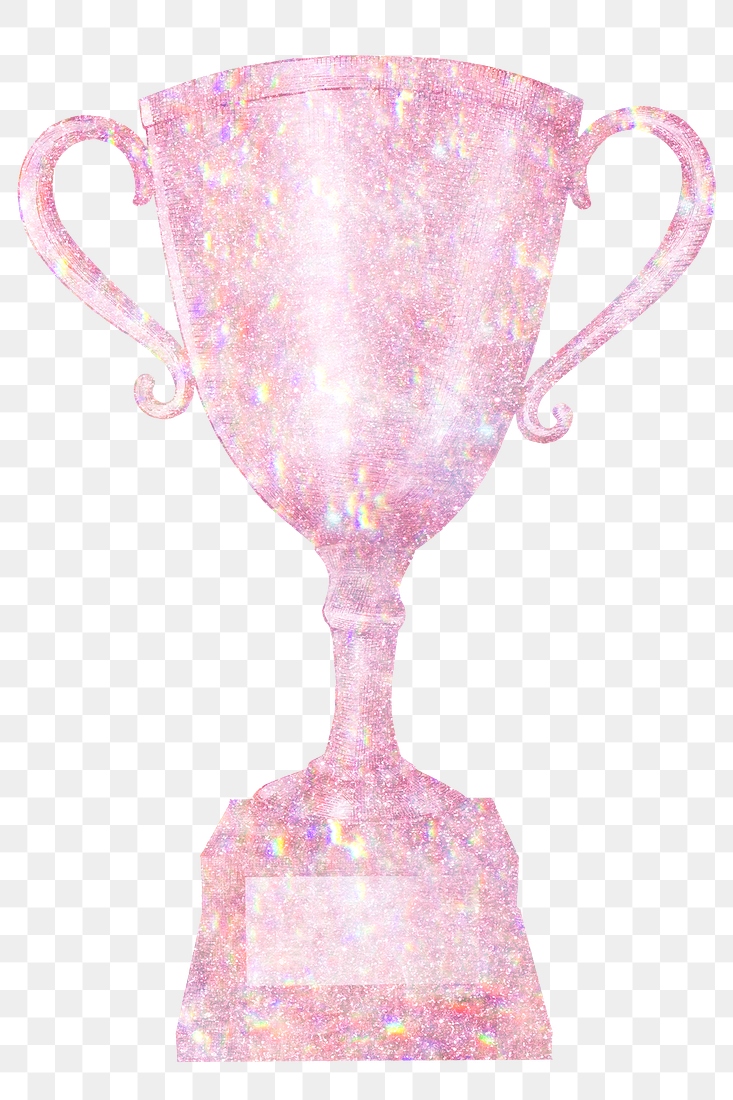 Pink holographic trophy design element | Premium PNG Sticker - rawpixel