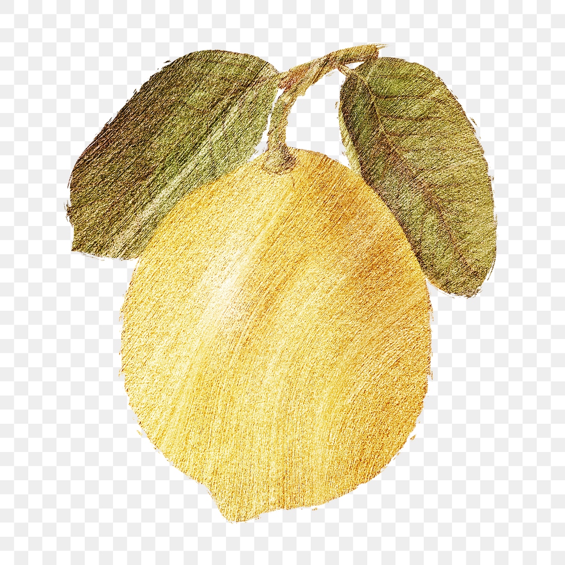 Hand drawn yellow lemon fruit | Premium PNG Sticker - rawpixel