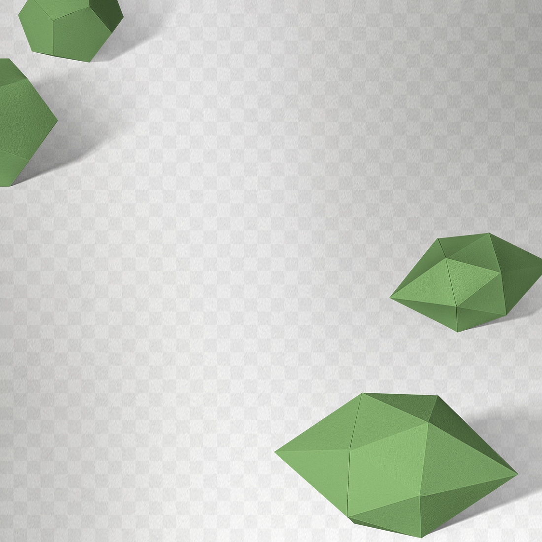 3D green elongated hexagonal bipyramid | Premium PNG - rawpixel