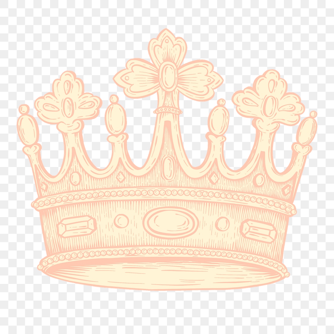 Cream crown sticker overlay design | Premium PNG Sticker - rawpixel