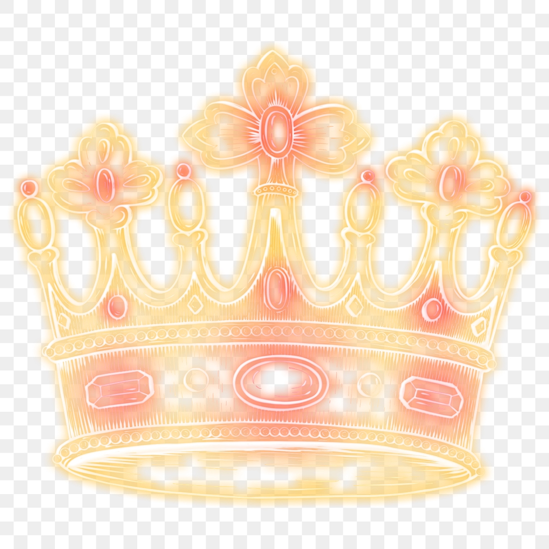 Neon yellow crown sticker overlay | Premium PNG Sticker - rawpixel