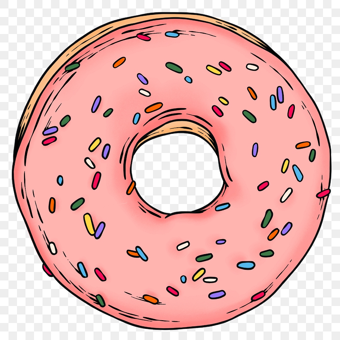Pink glaze donut sticker design | Premium PNG Sticker - rawpixel