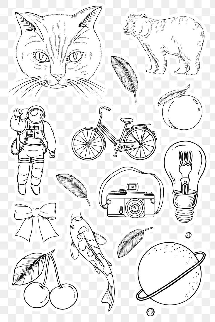 Mix stickers set design element | Premium PNG - rawpixel