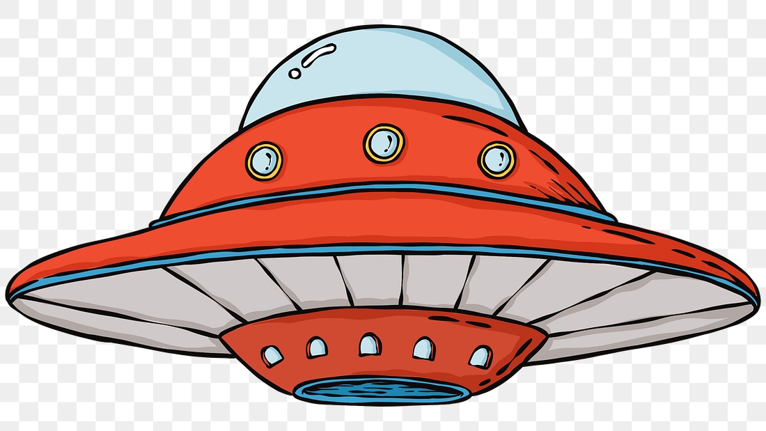Cool cartoon UFO sticker png | Premium PNG Sticker - rawpixel