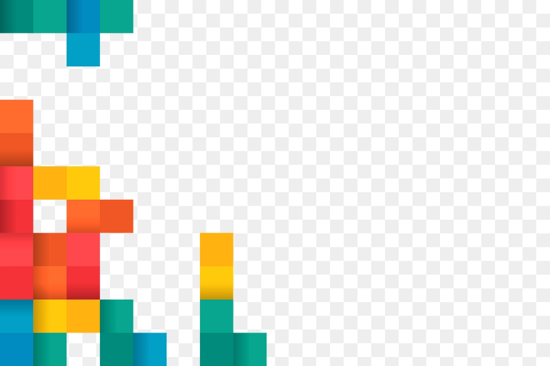 Colorful block patterned background design | Premium PNG - rawpixel