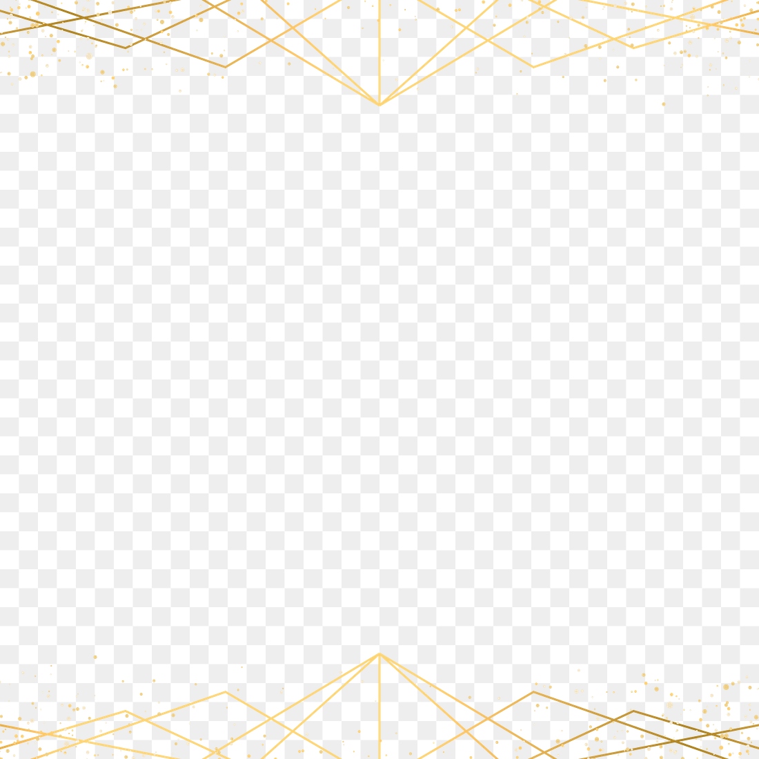 Gold geometric patterned border design | Premium PNG - rawpixel