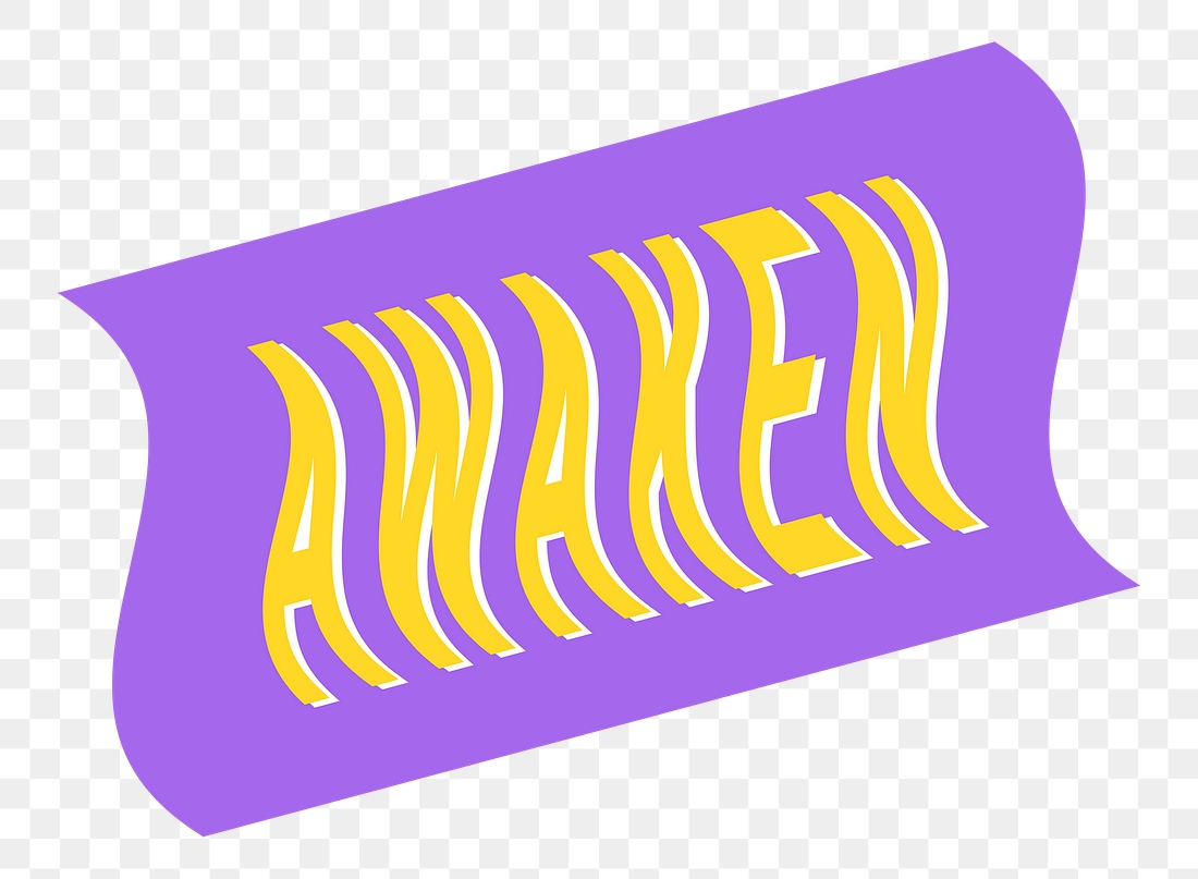 Png awaken text label colorful | Premium PNG Sticker - rawpixel