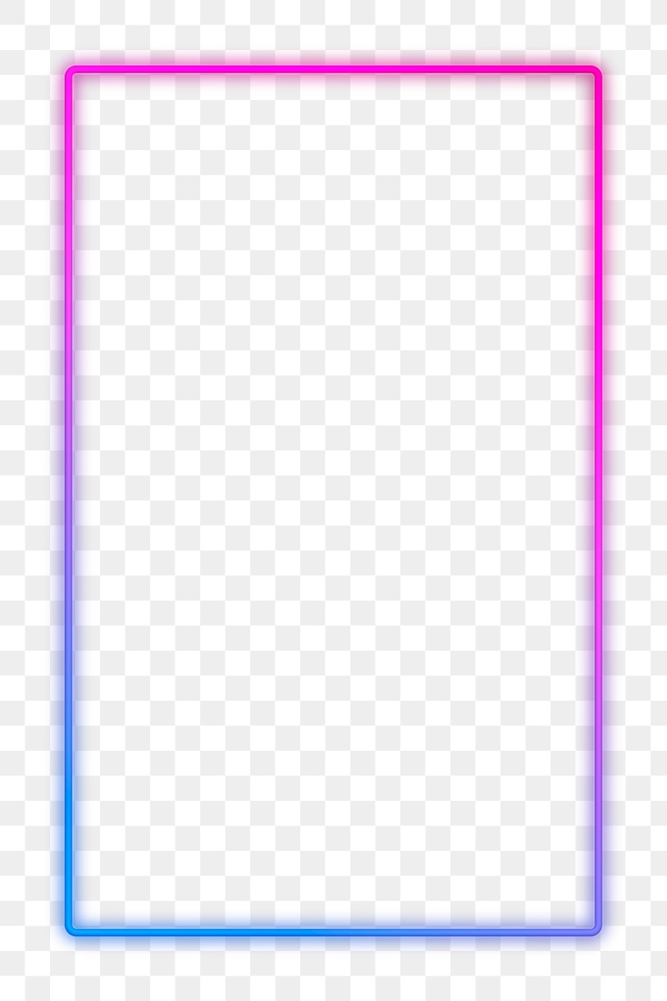 Pink and blue neon frame | Premium PNG - rawpixel