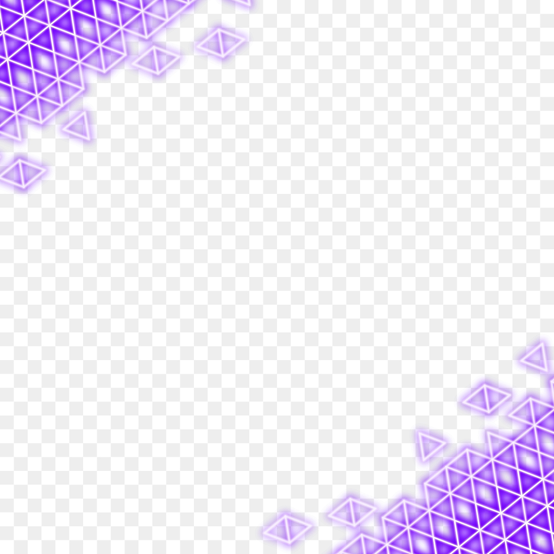 Geometric purple neon border design | Premium PNG - rawpixel