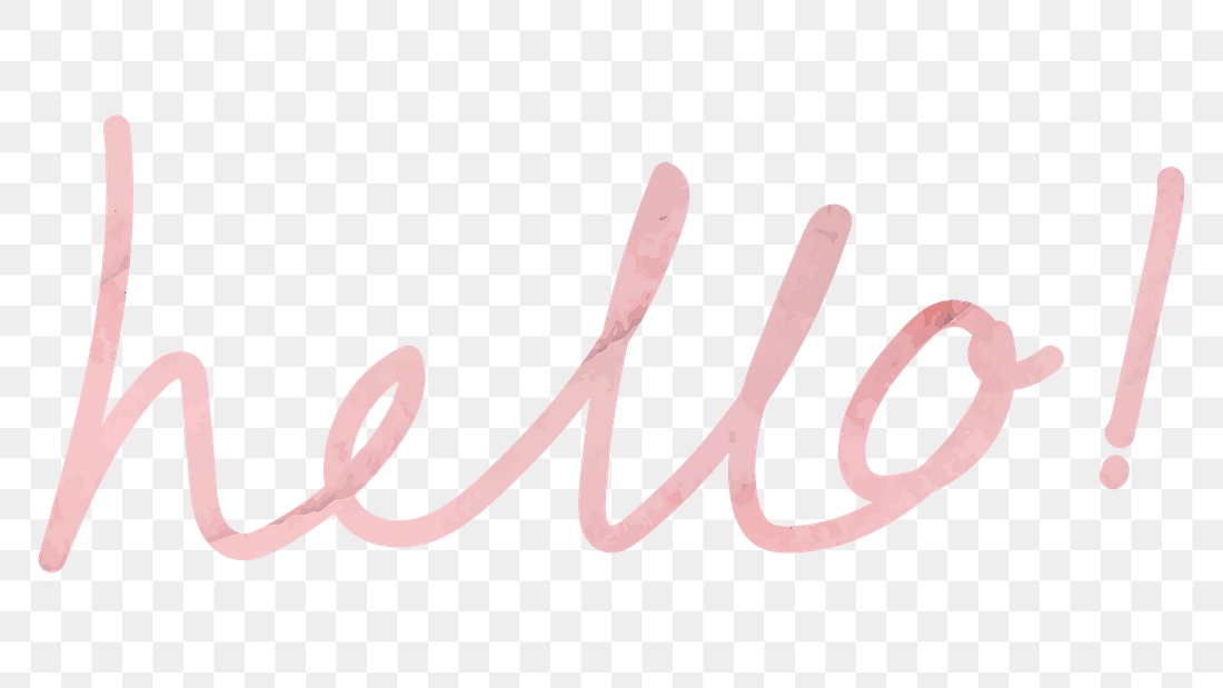 Pink hello typography design element | Free PNG Sticker - rawpixel