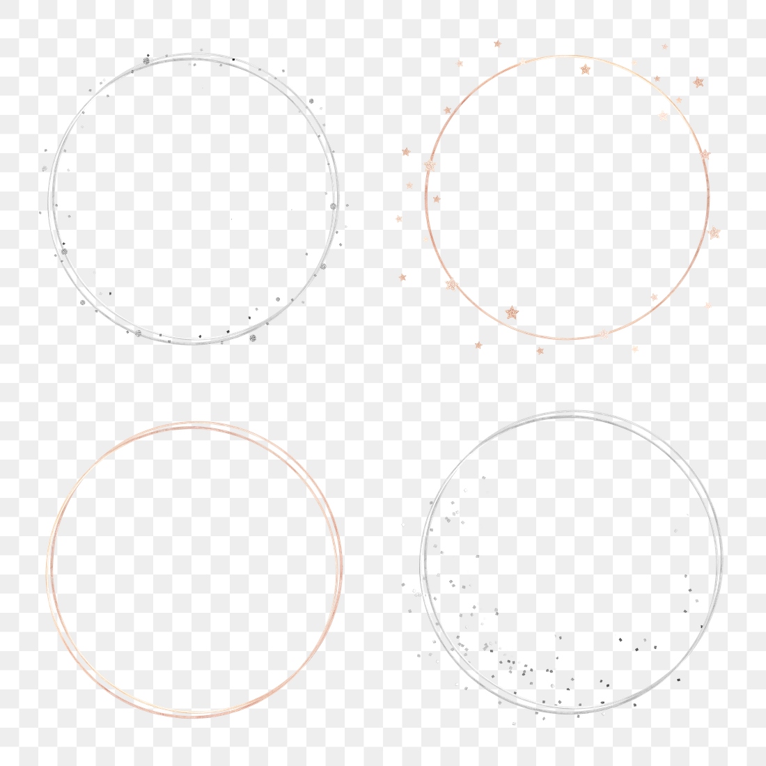 Silver and gold round frame | Premium PNG - rawpixel