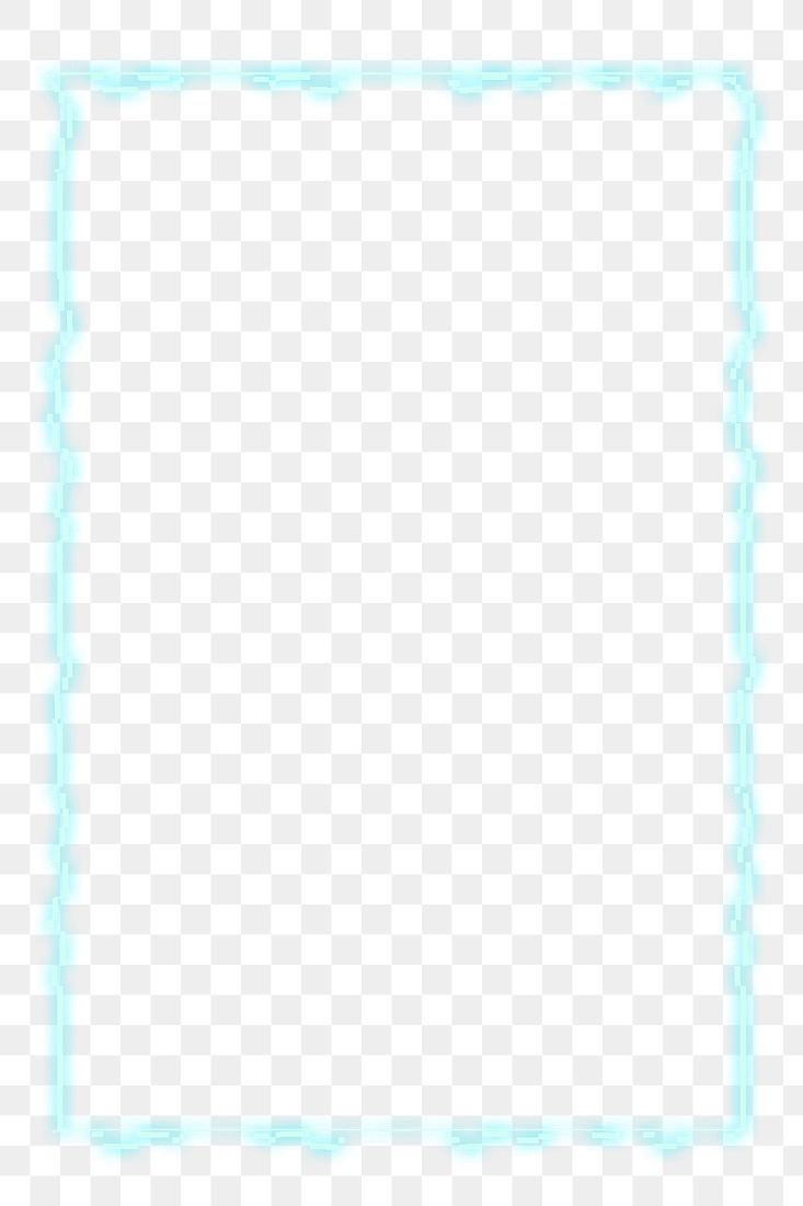 Blue rectangle frame png glitch | Premium PNG - rawpixel