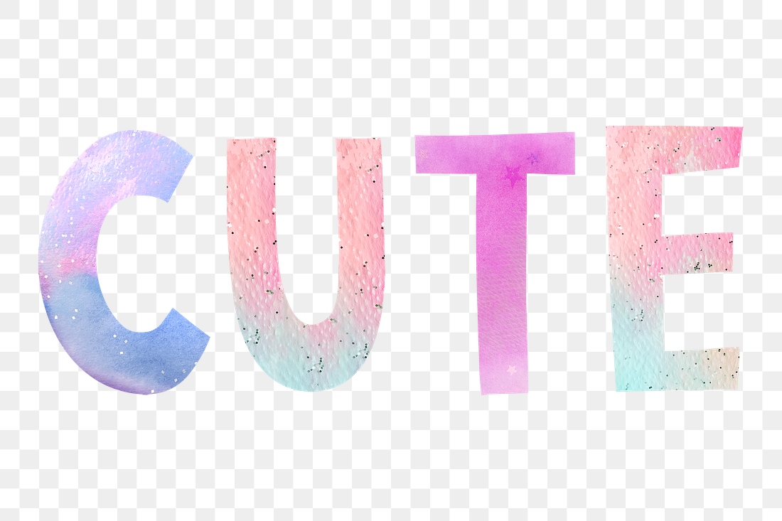 Png colorful cute word design | Premium PNG Sticker - rawpixel