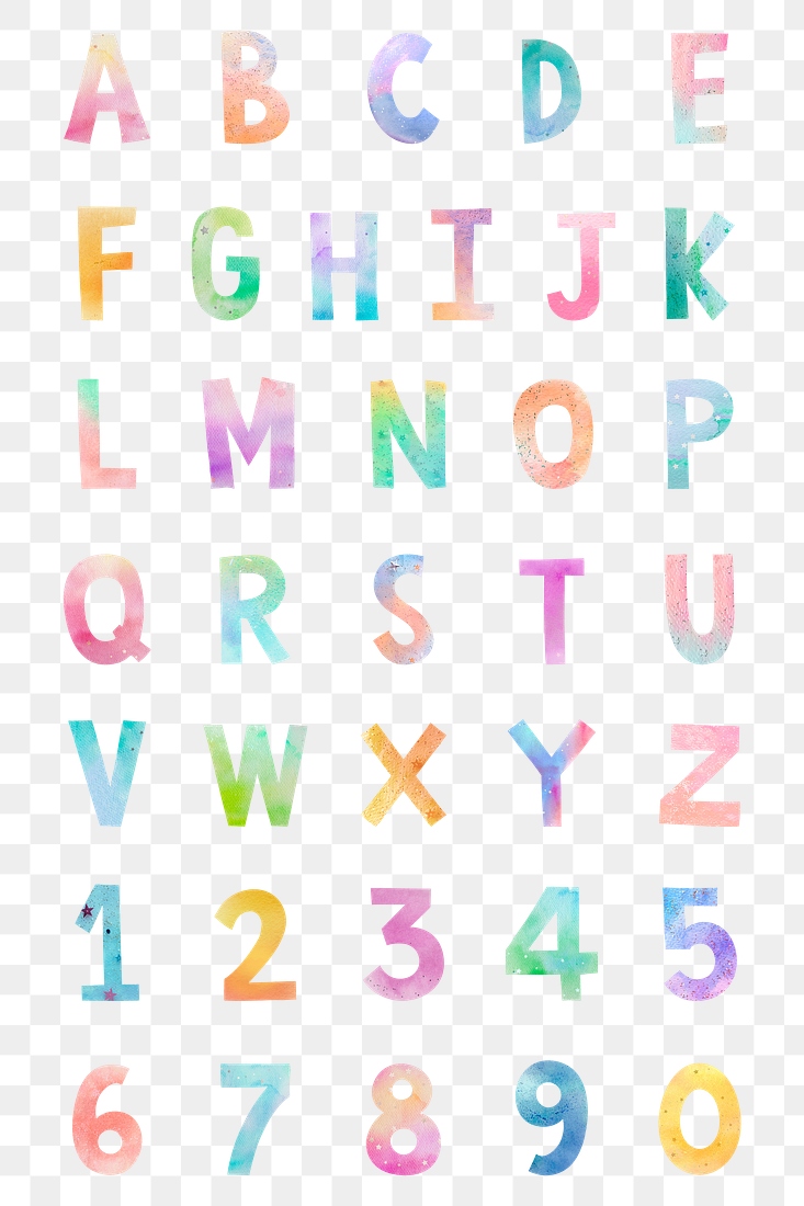 Png pastel set abc and | Premium PNG - rawpixel