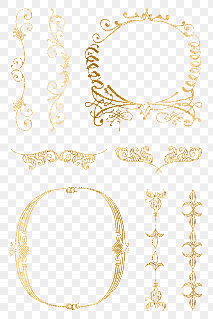 Vintage gold frame divider png | Premium PNG - rawpixel