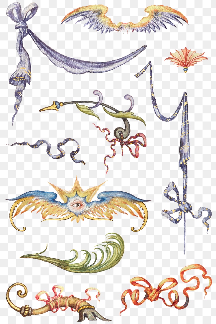 Heraldic medieval ornament png collection, | Premium PNG - rawpixel