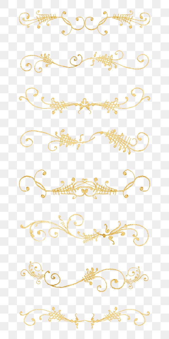 Vintage gold divider png element | Premium PNG - rawpixel
