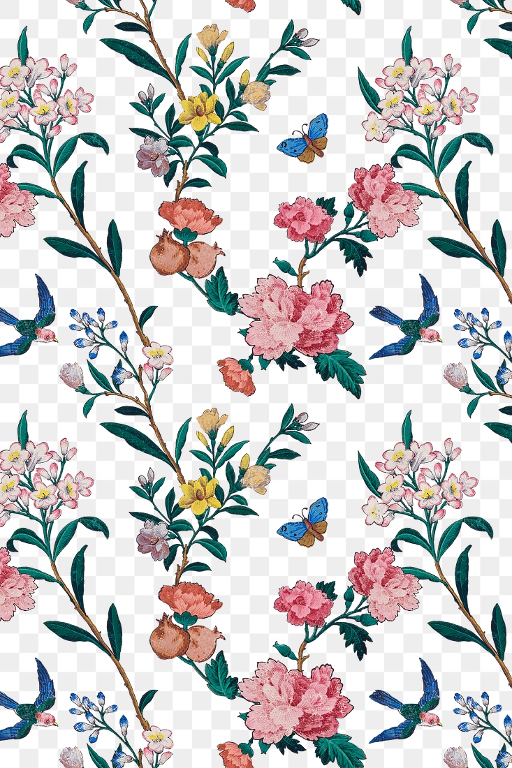 Png colorful botanical pattern transparent | Premium PNG - rawpixel