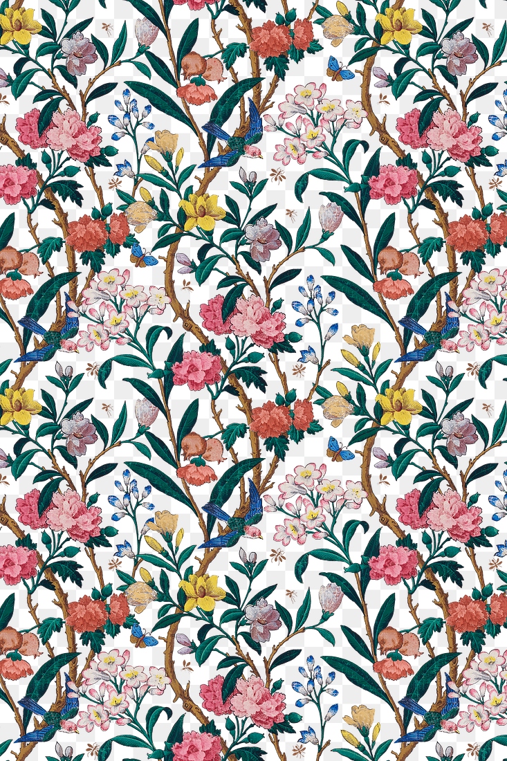 Png colorful botanical pattern transparent | Premium PNG - rawpixel