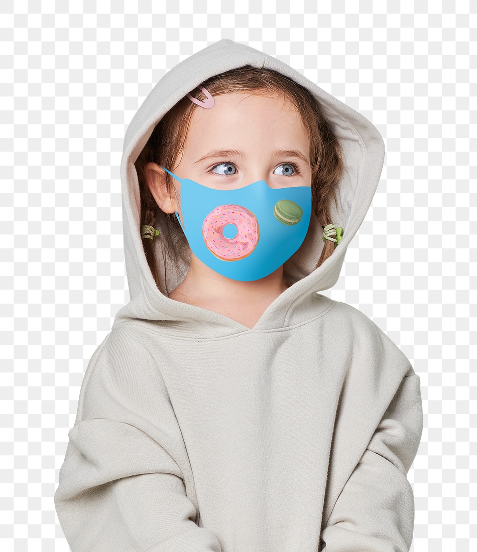 Girl png wearing face mask | Free PNG Sticker - rawpixel