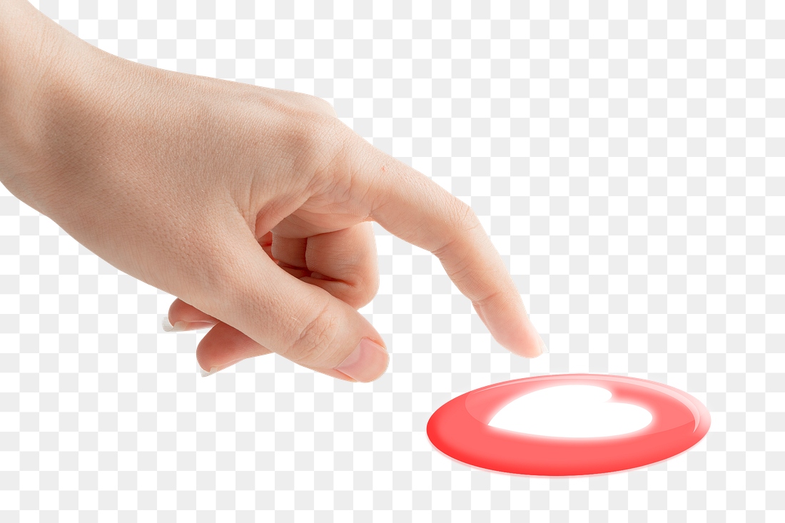 Closeup hand clicking love png | Premium PNG Sticker - rawpixel