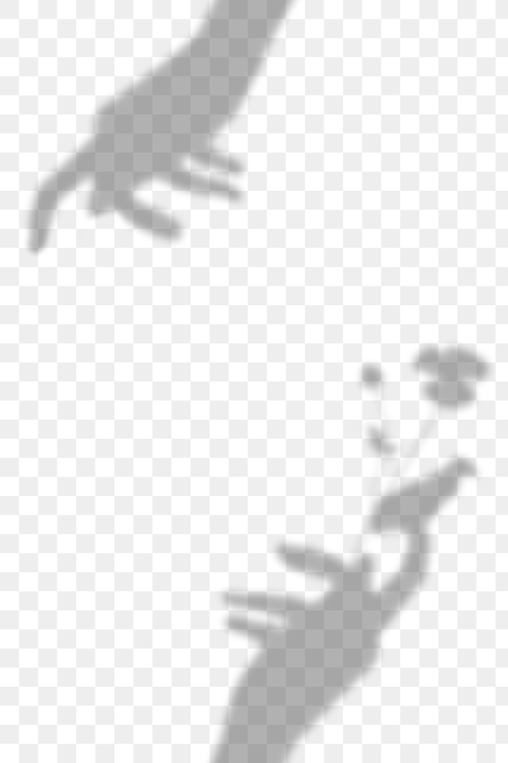 PNG flower hand shadow design | Premium PNG - rawpixel