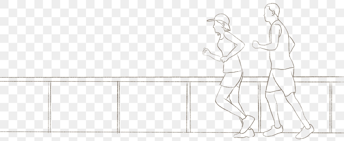 PNG runners jogging outdoors simple | Free PNG Sticker - rawpixel