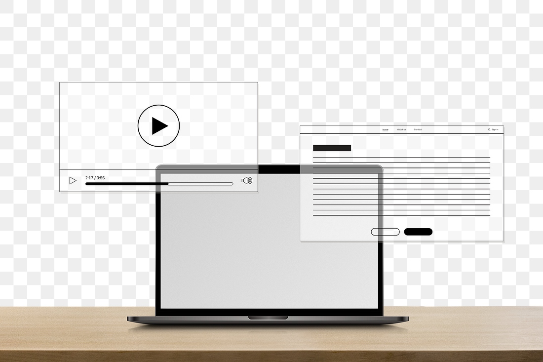 Png laptop table application graphic | Premium PNG Sticker - rawpixel